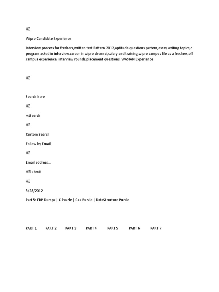 Wipro 5 Pdf C Programming Language Pointer Computer Programming 3001