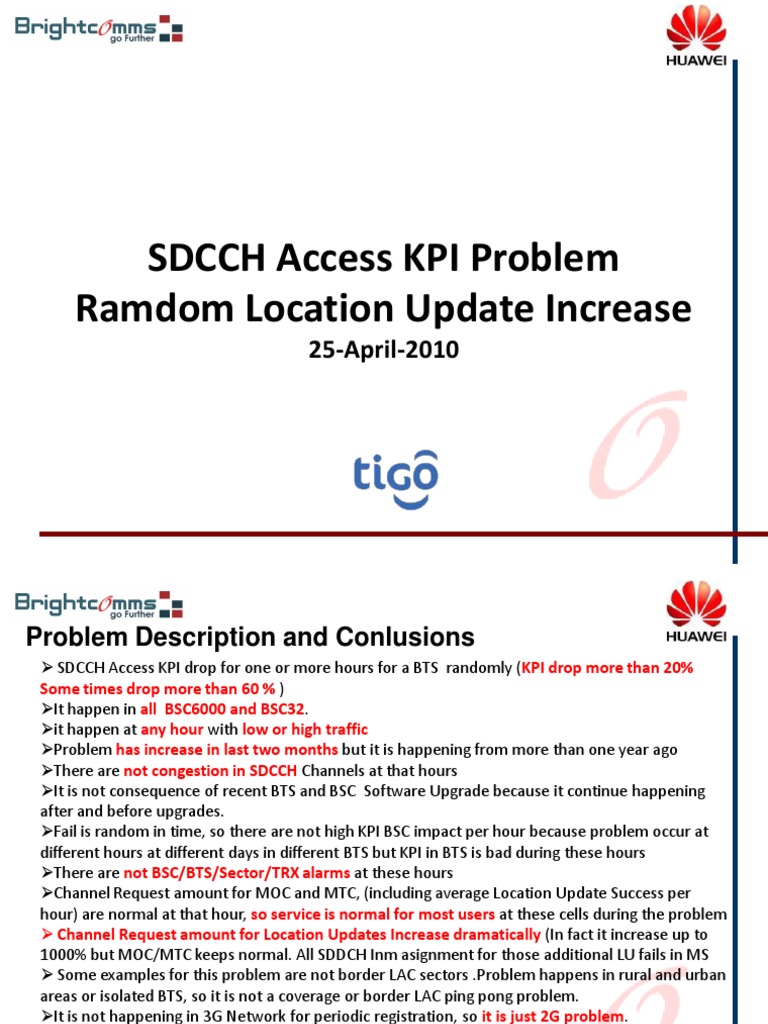 BO69-100407 SDCCH KPI Location Update Problem Rev B@ 25abr10 | PDF | Networks | Computer Networking