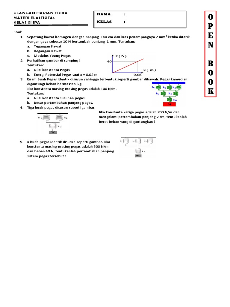 Ulangan Harian Fisika Elastisitas | PDF | Sains & Matematika