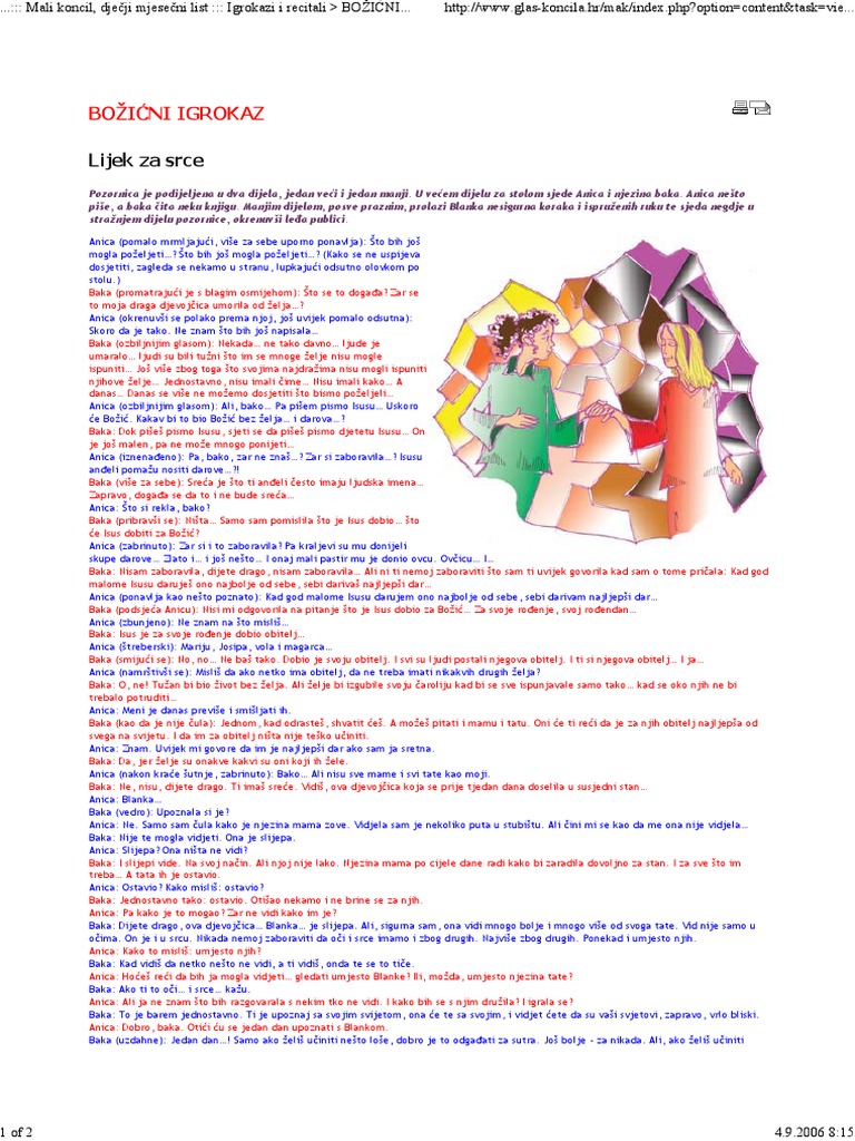 Igrokazi I Recitali Bozicni Igrokaz | PDF