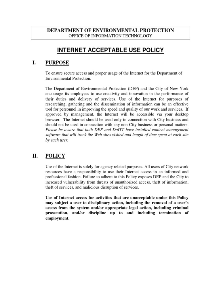 Internet Acceptable Use Policy | PDF | Password | Internet