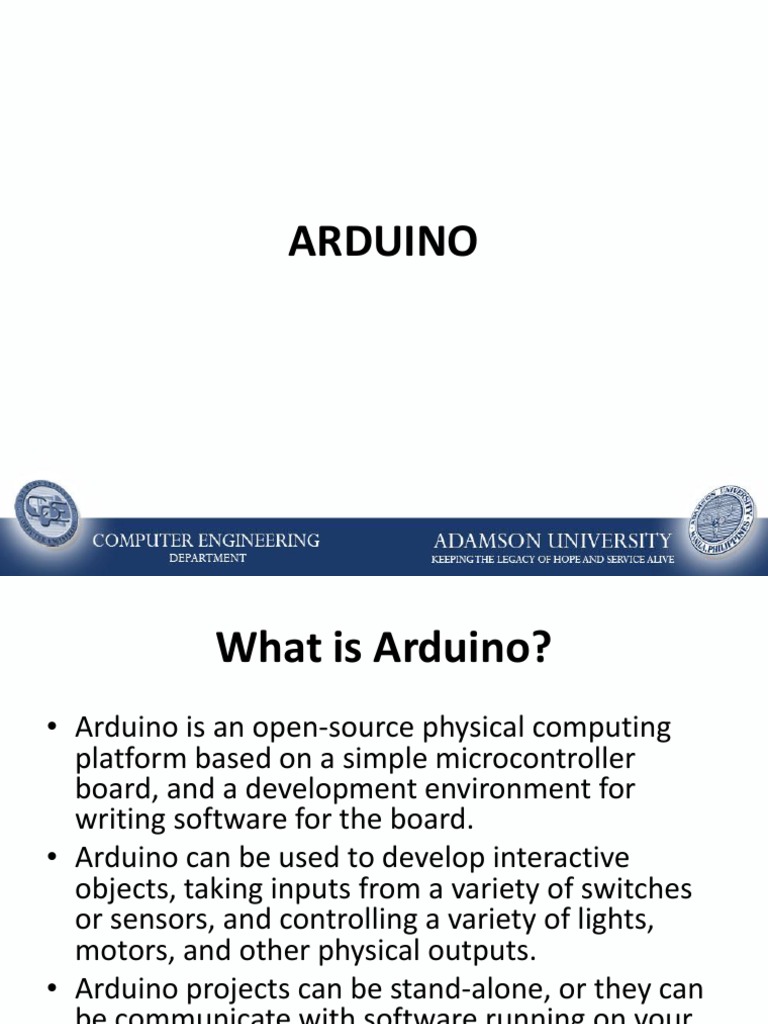 Introduction To Arduino Pdf Pdf Arduino Array Data Type 9869