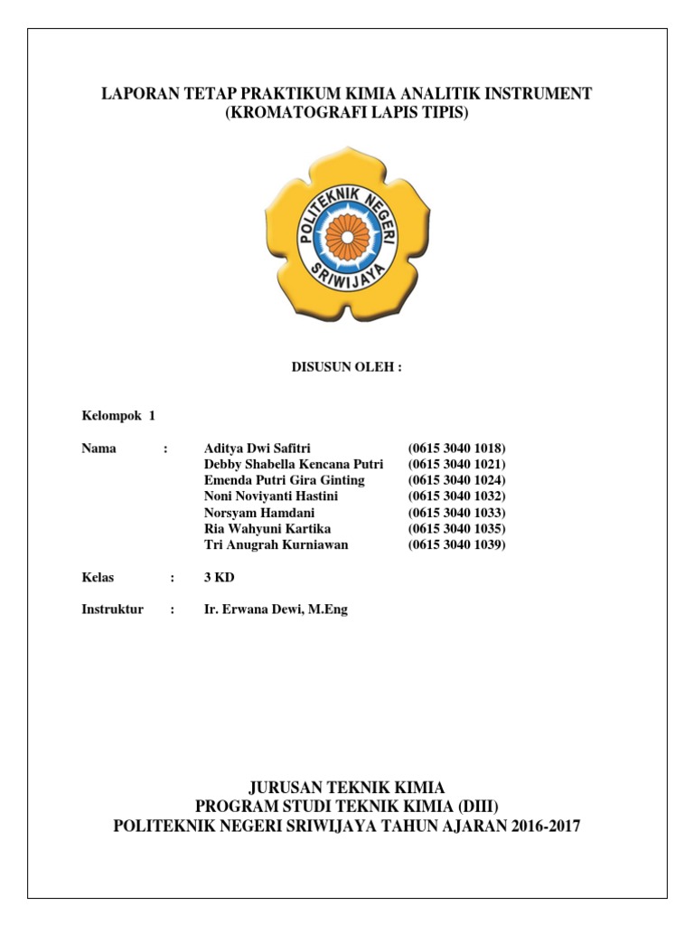 Laporan Tetap Praktikum Kimia Analitik Instrument KLT | PDF
