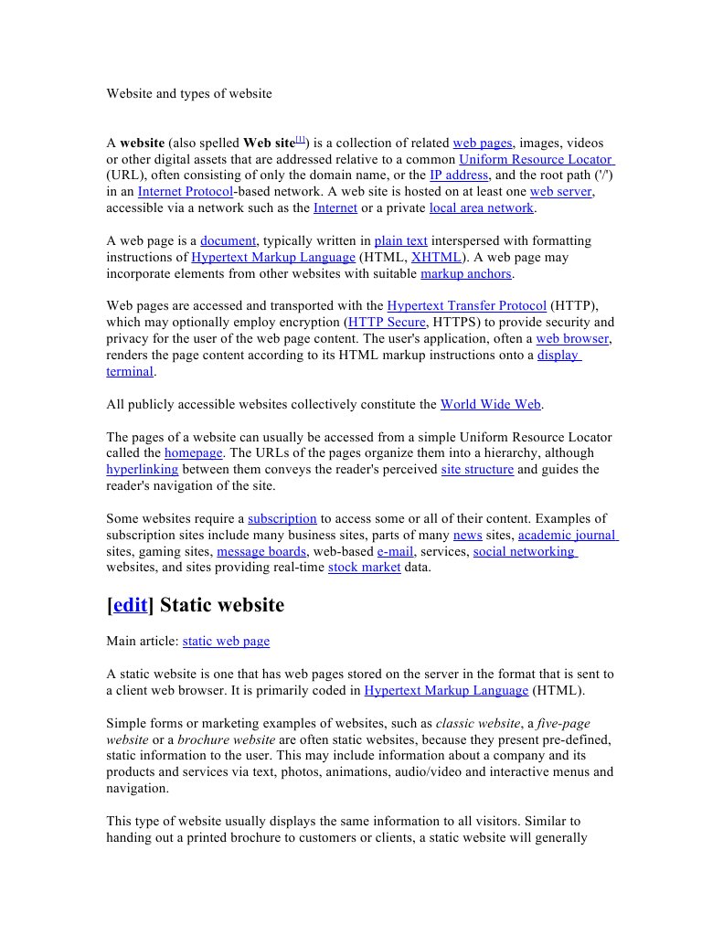 Website and Types of Website | PDF | Websites | Web Page