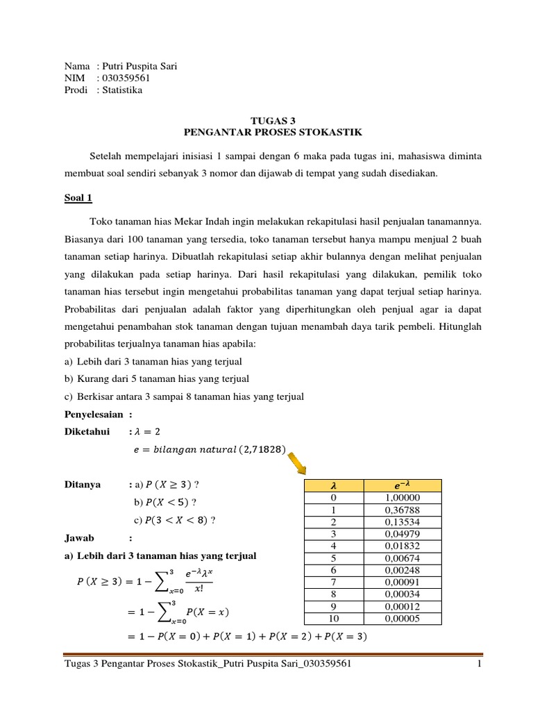 Pengantar Proses Stokastik | PDF