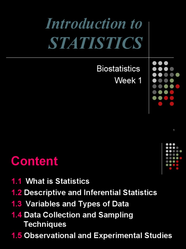 Chapter1 Introduction To Statistics | PDF | Statistics | Statistical Inference