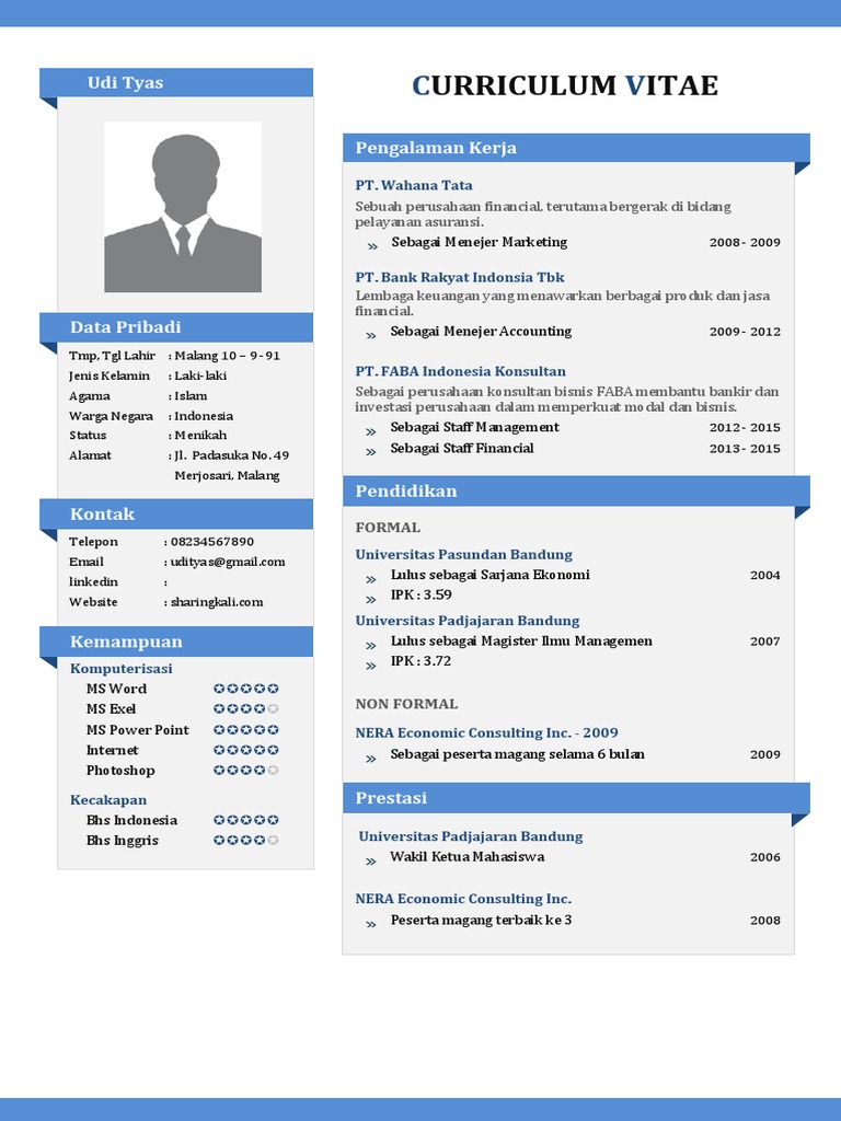 Contoh CV Yang Menarik | PDF
