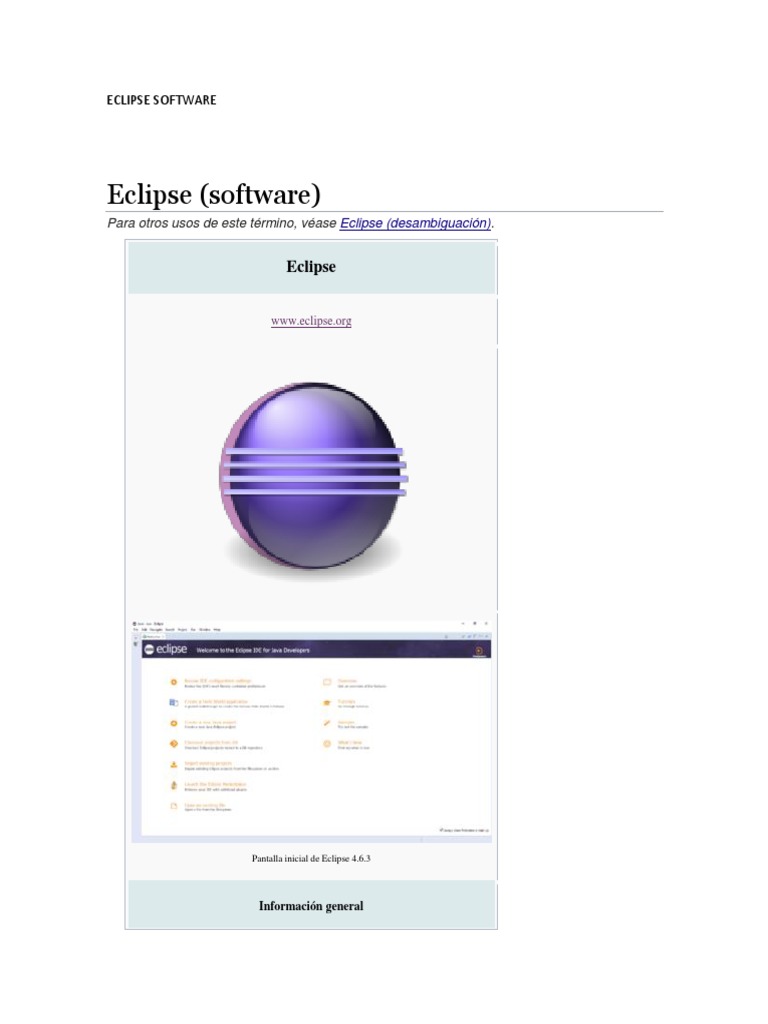 Eclipse Software | PDF | Eclipse (software) | Software libre