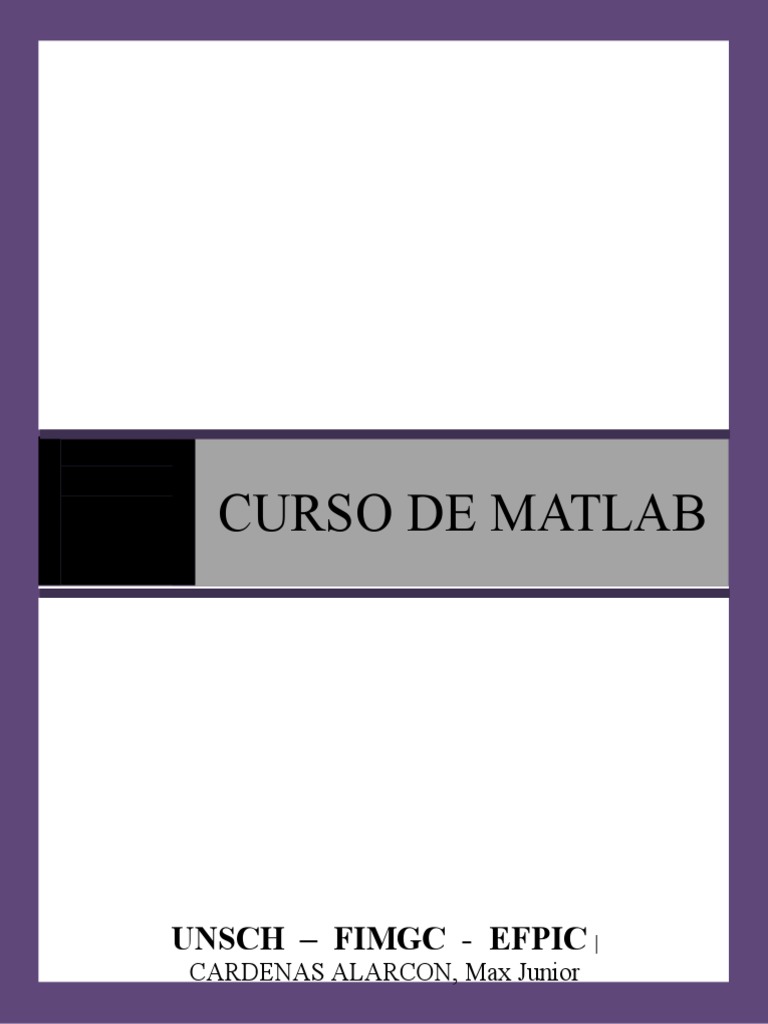 Matlab para Ing Civil | PDF | Matriz (Matemáticas) | Matlab