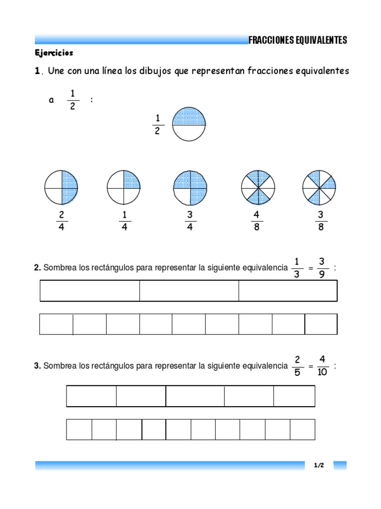 Fracciones Equivalentes | PDF