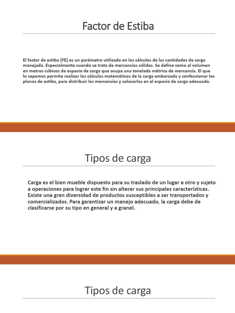 Definición y Tipos de Estiba | PDF | Volumen | Kilogramo