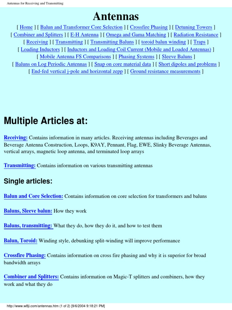 Antennas For Receiving and Transmitting | PDF | Antenna (Radio) | Inductor