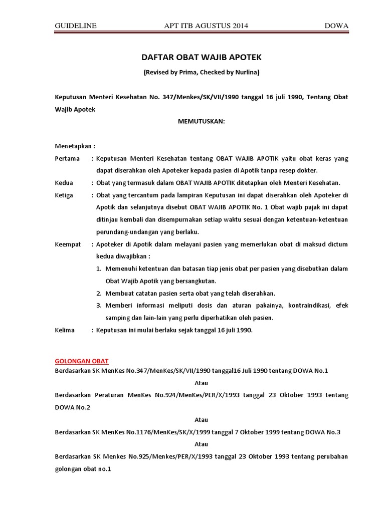 Guideline DOWA | PDF