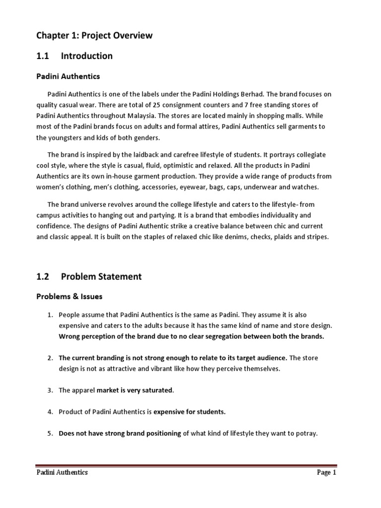 Padini Authentics Situation Analysis | PDF | Fashion | Brand