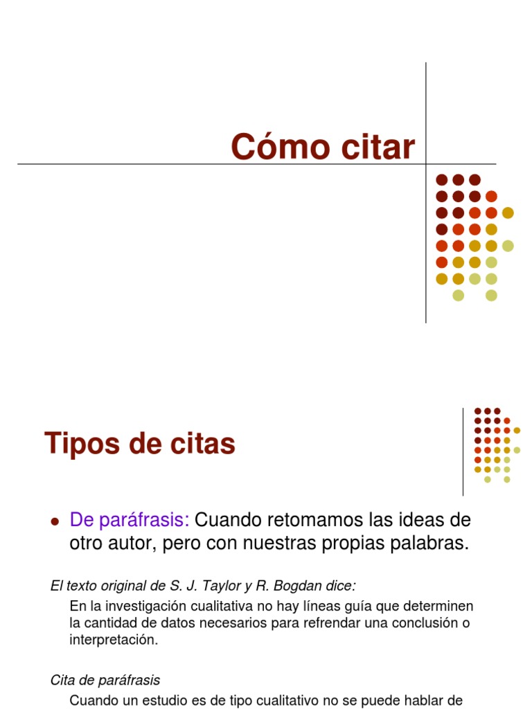 Cómo Citar | PDF | Comillas | Soporte