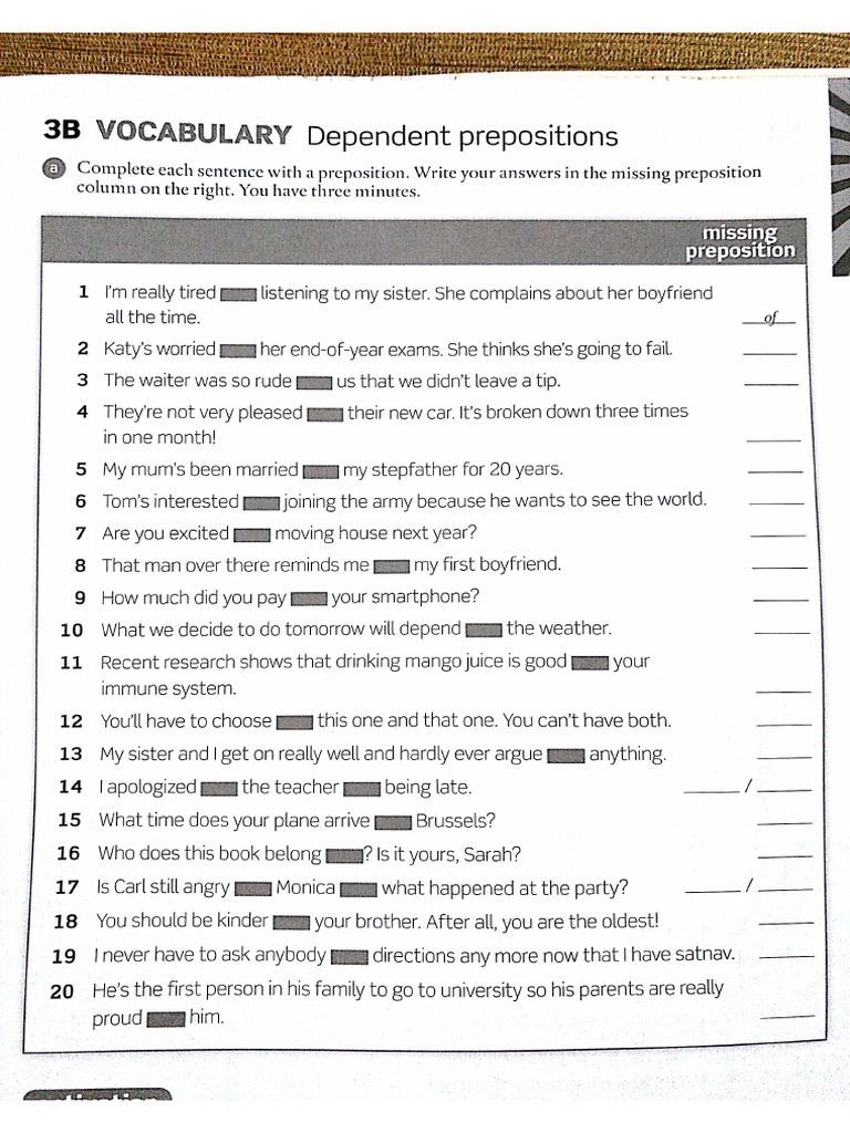 Dependent Prepositions | PDF