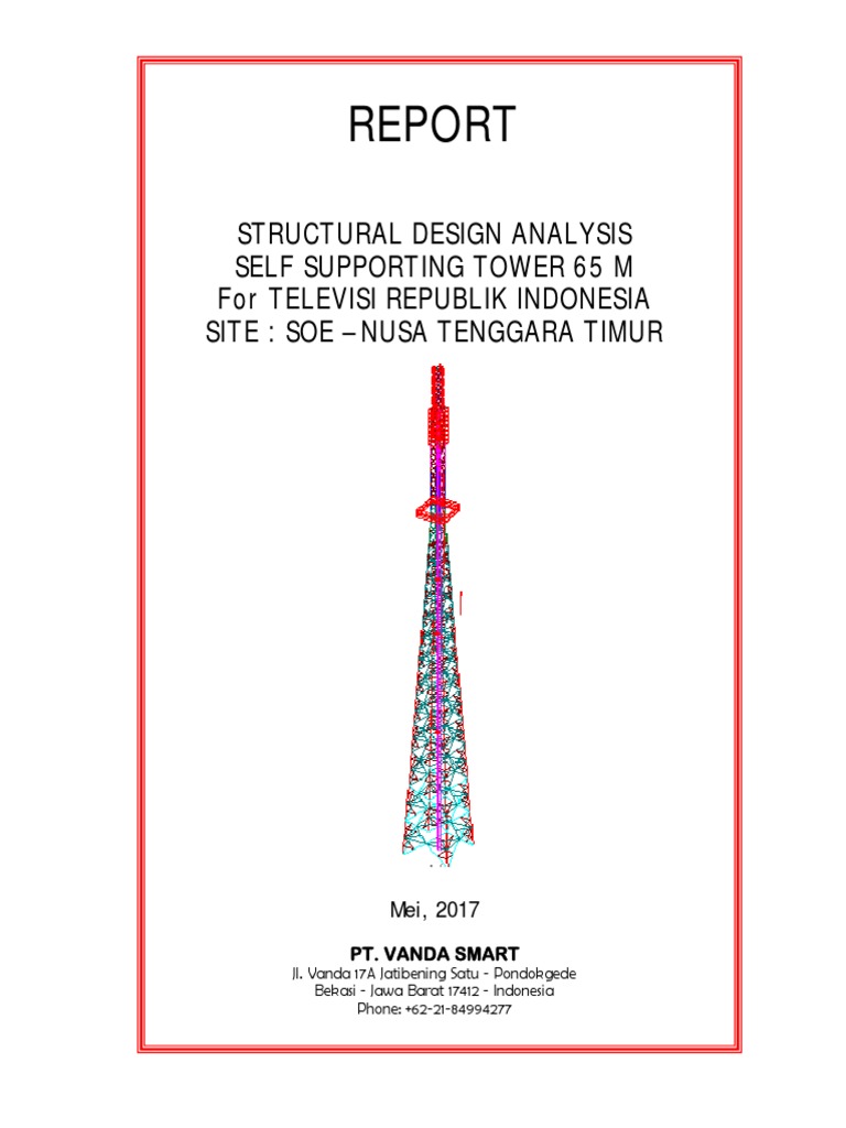 Final Tower Analysis Report SST 65 M - Soe | PDF | Buckling ...