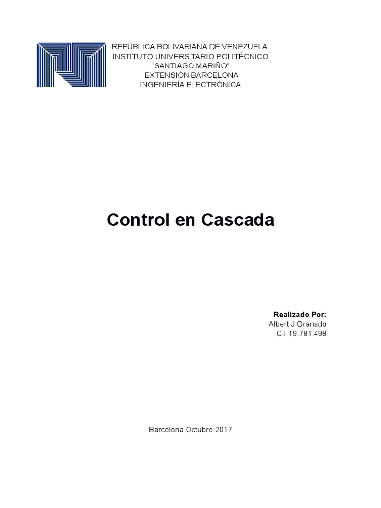 Control en Cascada | PDF | Sistema de control | Realimentación