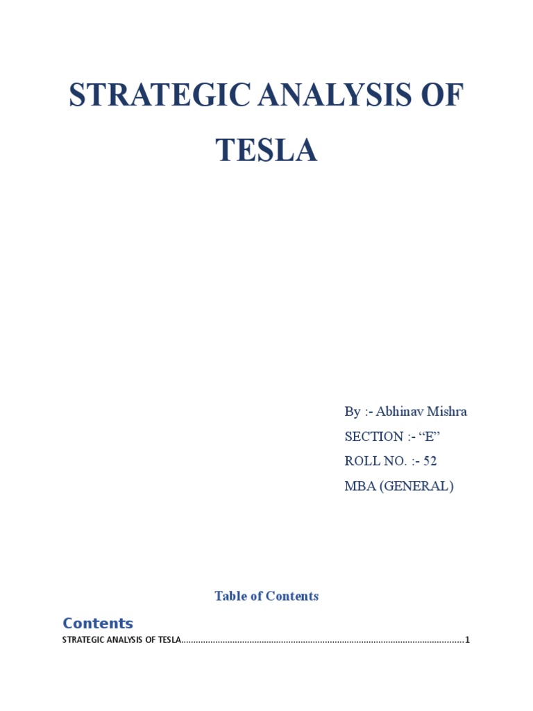 Tesla Motors | Electric Car | Organizational Structure