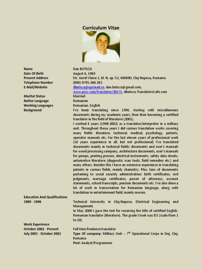 Curriculum Vitae: Dbutuza@upcmail | PDF | Computing | Computing And Information Technology