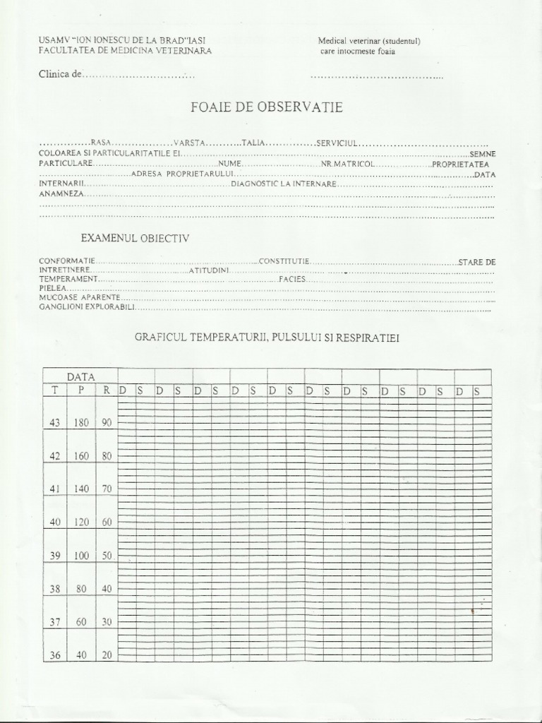 Fisa Observatie | PDF