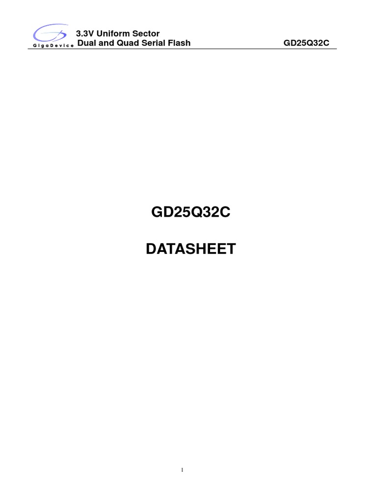 GigaDevice GD25Q32C SPI Flash Datasheet | PDF | Flash Memory | Manufactured Goods