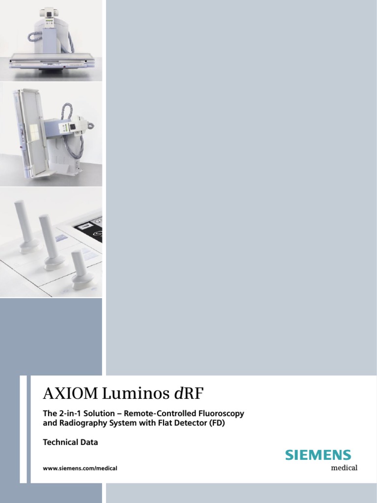 Axiom Luminos DRF - Data Sheet - English | PDF | Radiography | Imaging