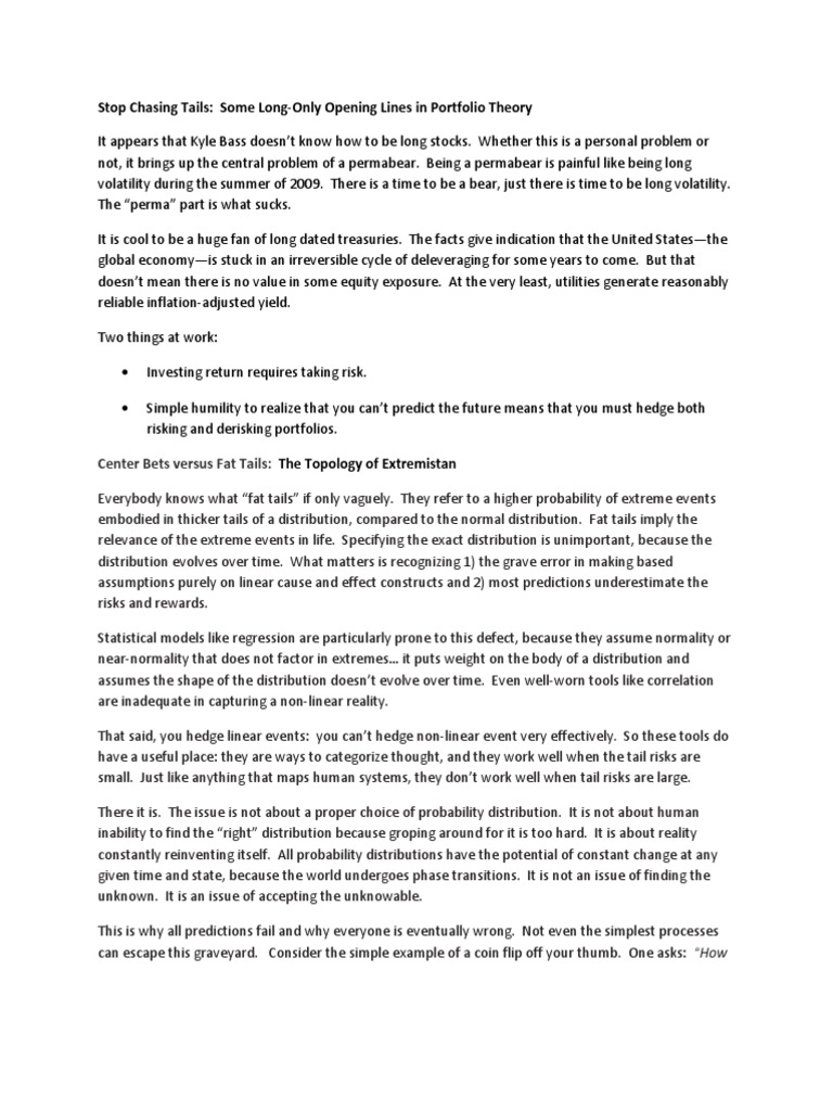 Some Long Only Lines in Portfolio Theory | PDF | Stocks | Prediction