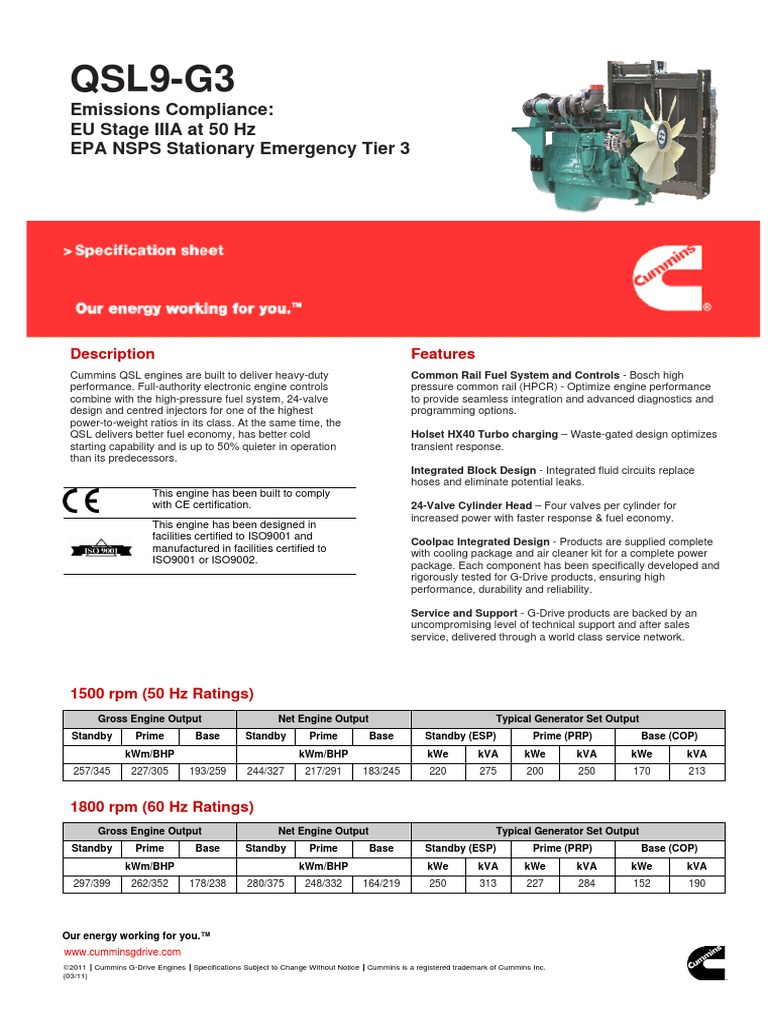 QSL9 G3 PDF | PDF | Engines | Fuel Injection