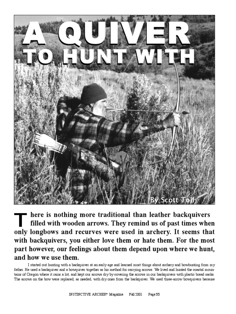 A Quiver To Hunt With | PDF | Arrow | Bow And Arrow