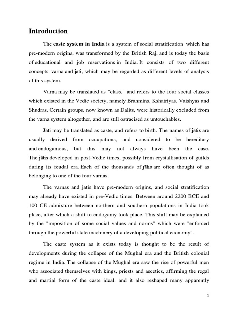 Caste System in India | PDF | Indian Religions | Sikhism