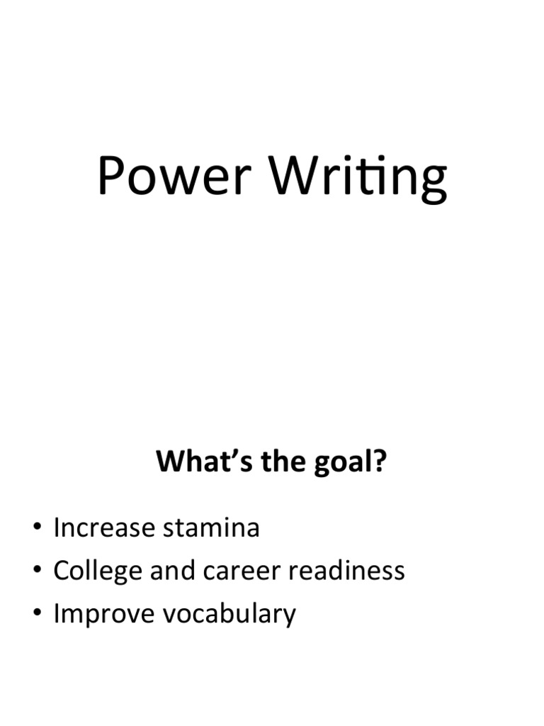 Power Writing | PDF
