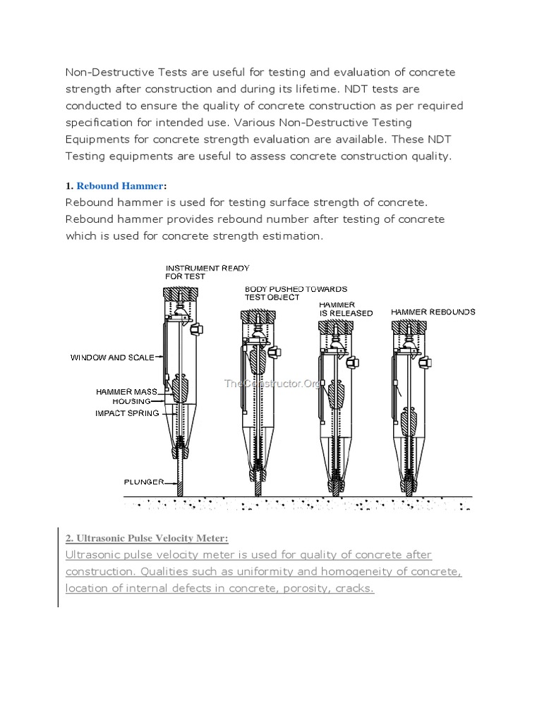 Non Destructive Test | PDF | Nondestructive Testing | Concrete