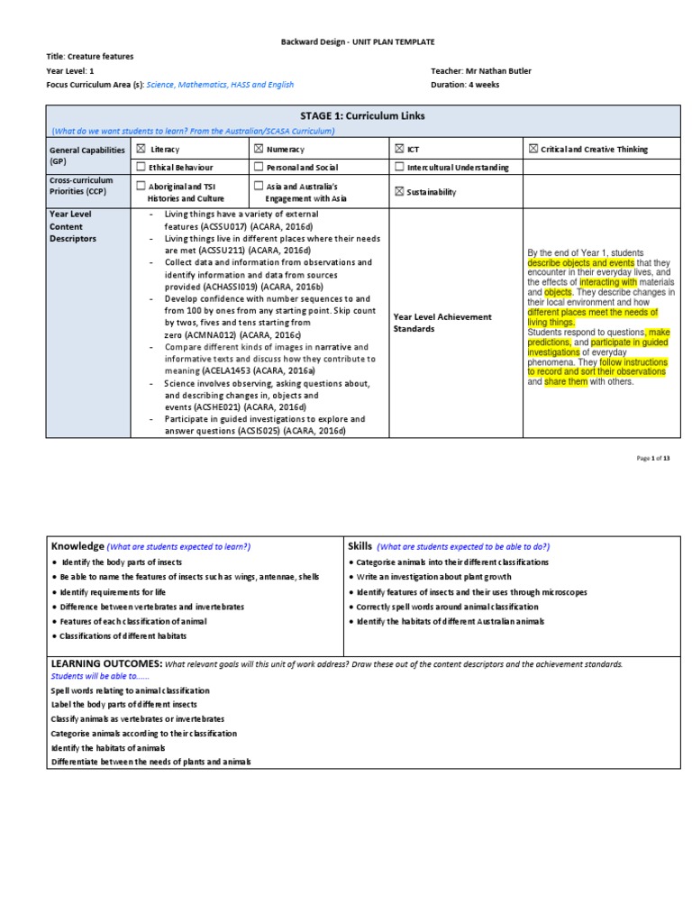 Ubd Plan | PDF | Phonics | Educational Assessment