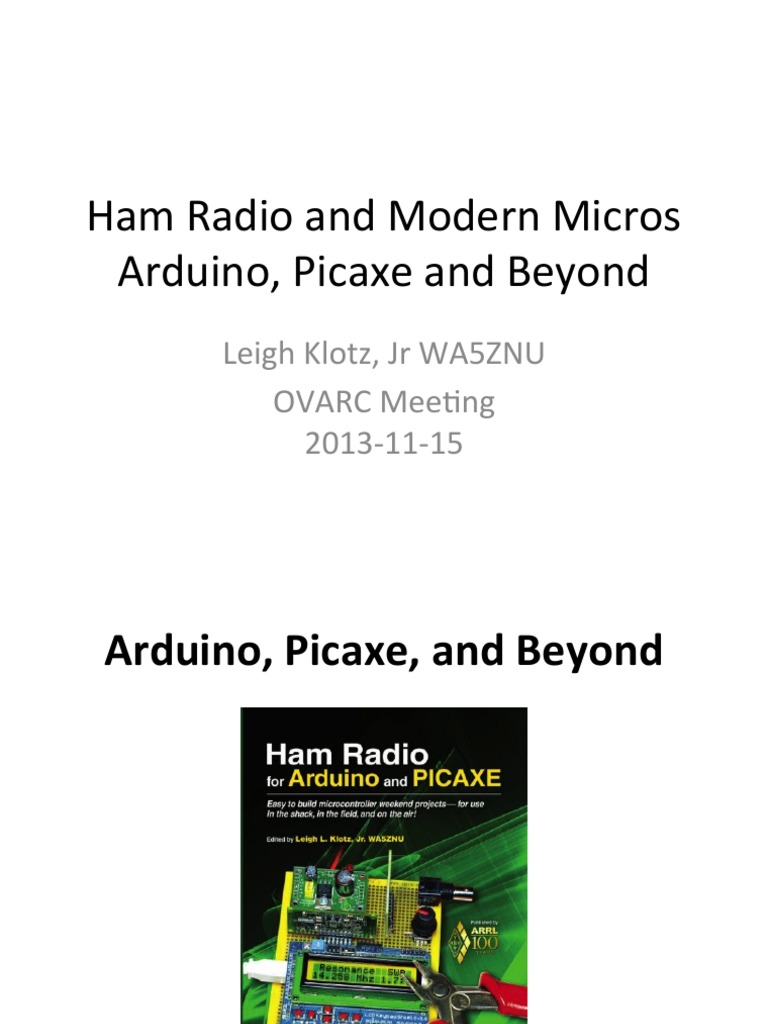 Arduino For Ham Radio Presentation Pdf Arduino Linux