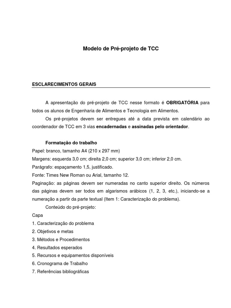 Modelo de Pre Projeto TCC | PDF | Computação e Tecnologia da Informação ...