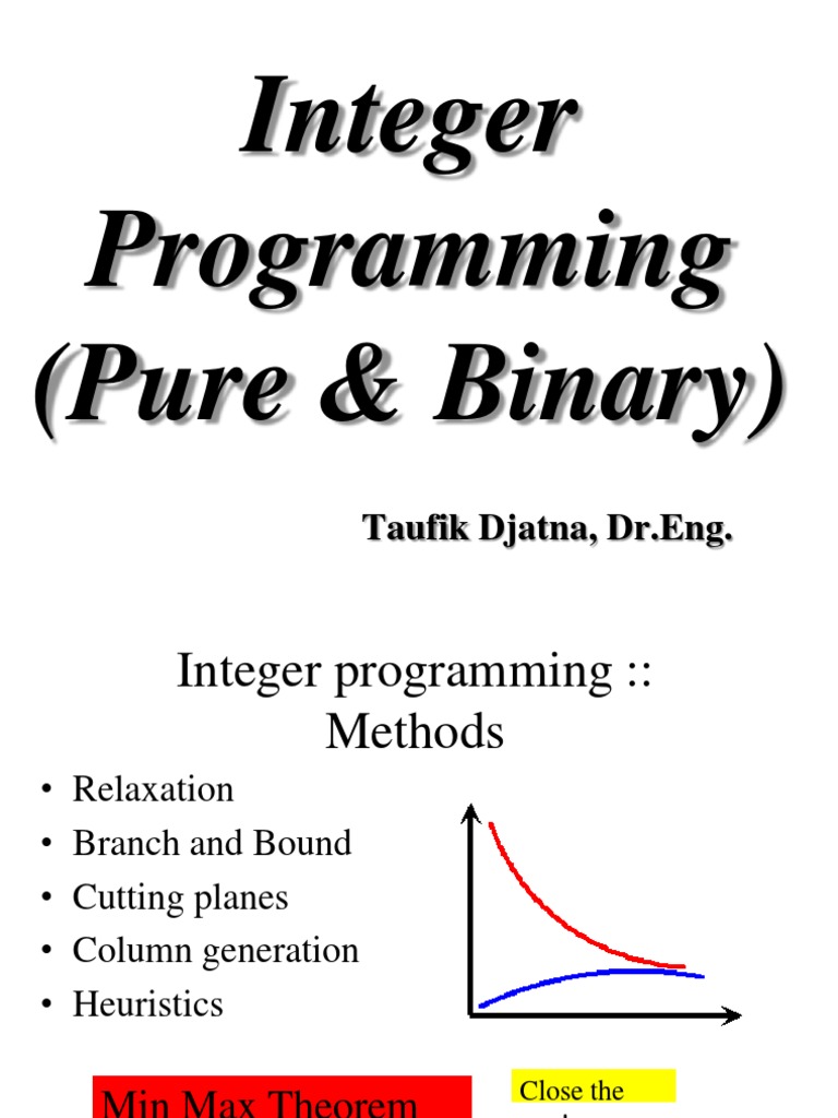 Integral Pogramming (ILP) | PDF | Linear Programming | Mathematical Optimization