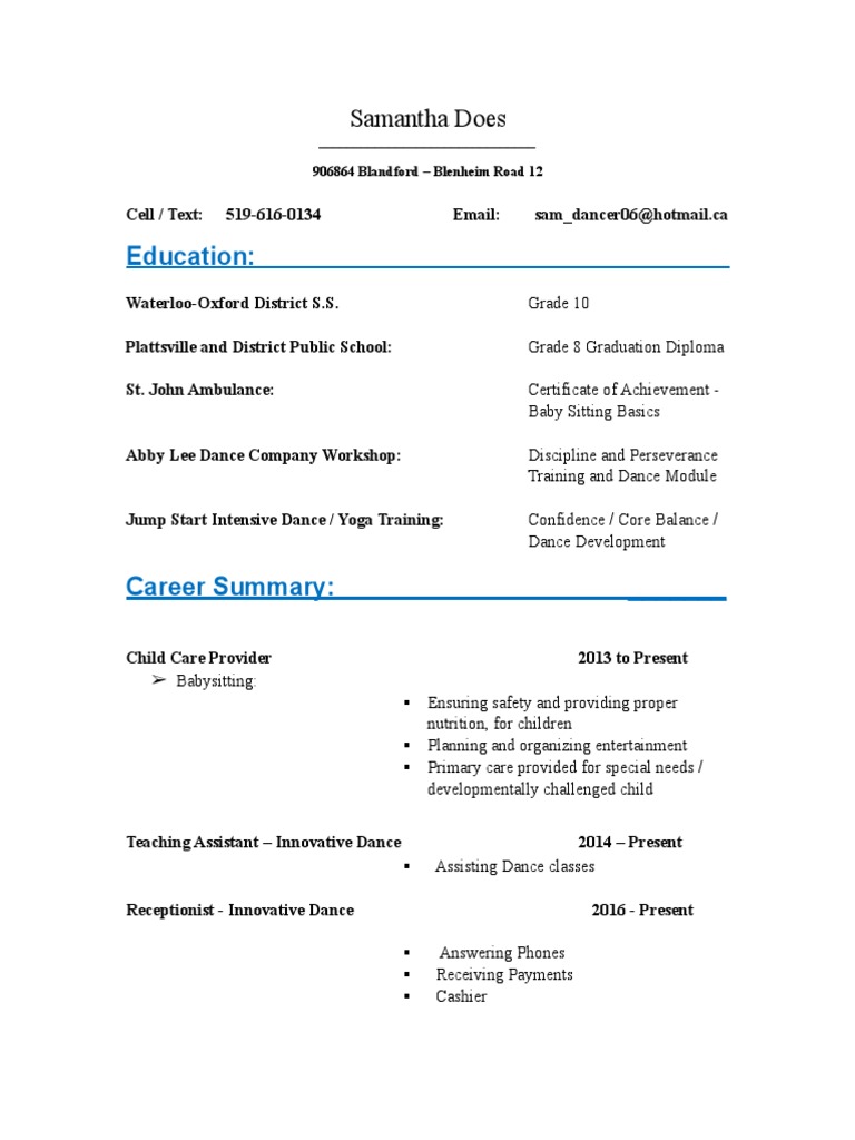 Samantha Does Resume 2016 2 | PDF | Further Education | Wellness