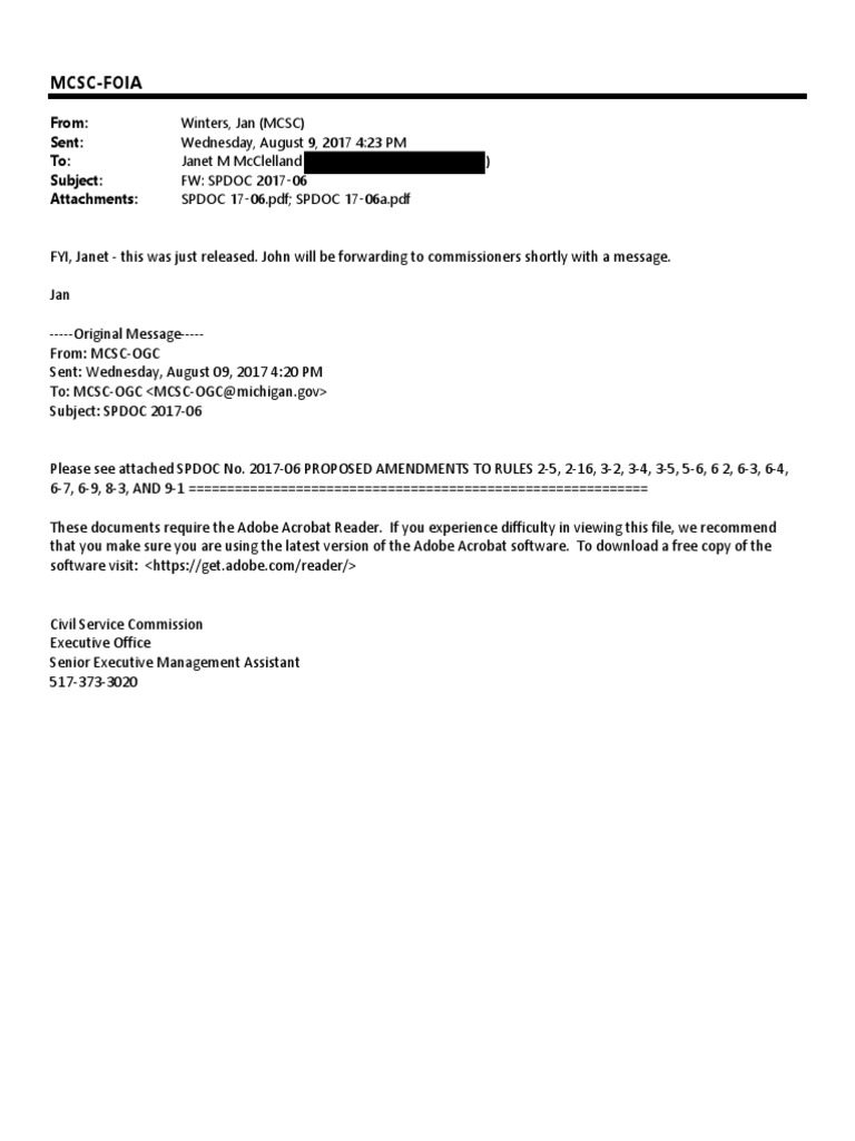 Civil Service Commission Emails | PDF | Collective Bargaining | Civil ...