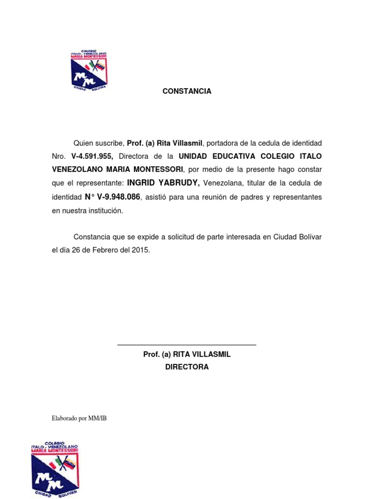 Ejemplo De Cartas De Asistencia Escolar Herramientas E Información