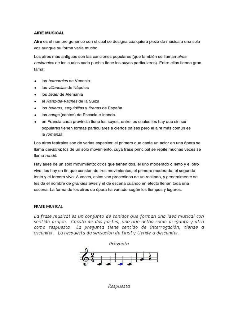 Conceptos Clave del Aire Musical | PDF | Ritmo | Las artes escénicas
