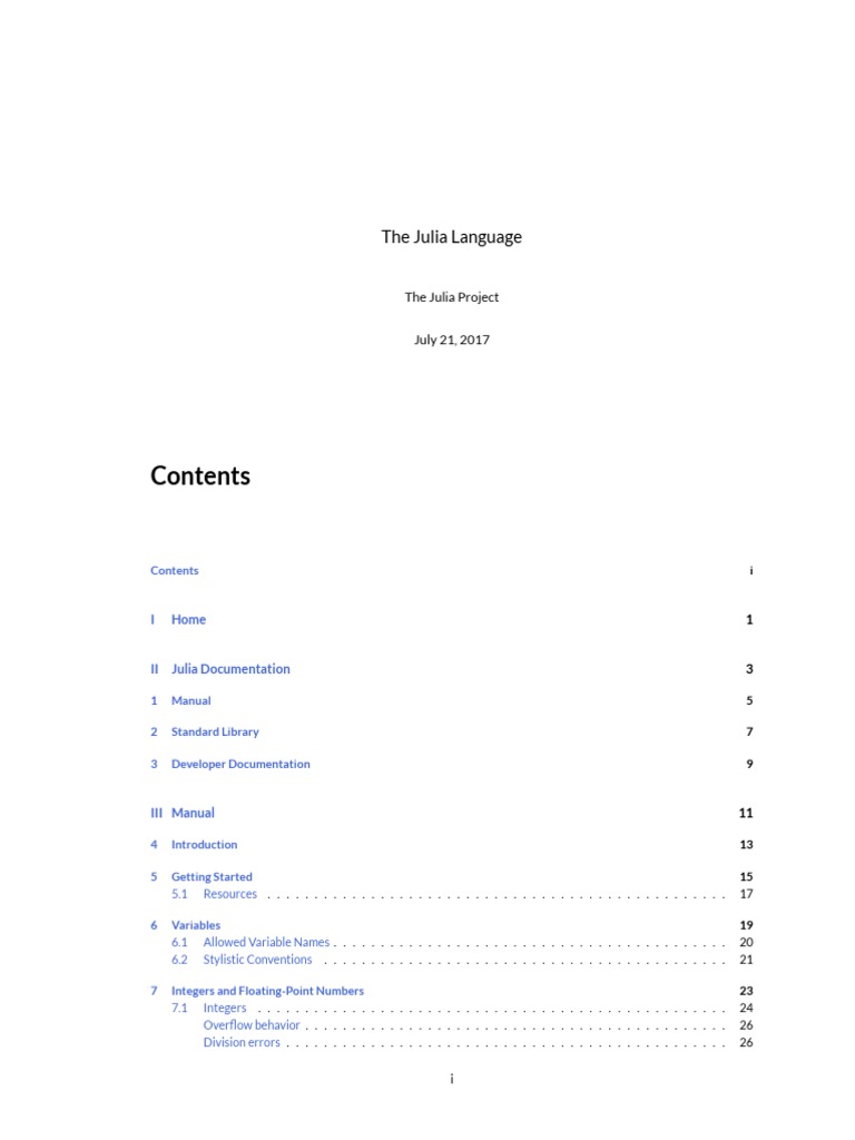 Julia Documentation | PDF | Matrix (Mathematics) | Software Engineering Julia Documentation | PDF | Matrix (Mathematics) | Software Engineering