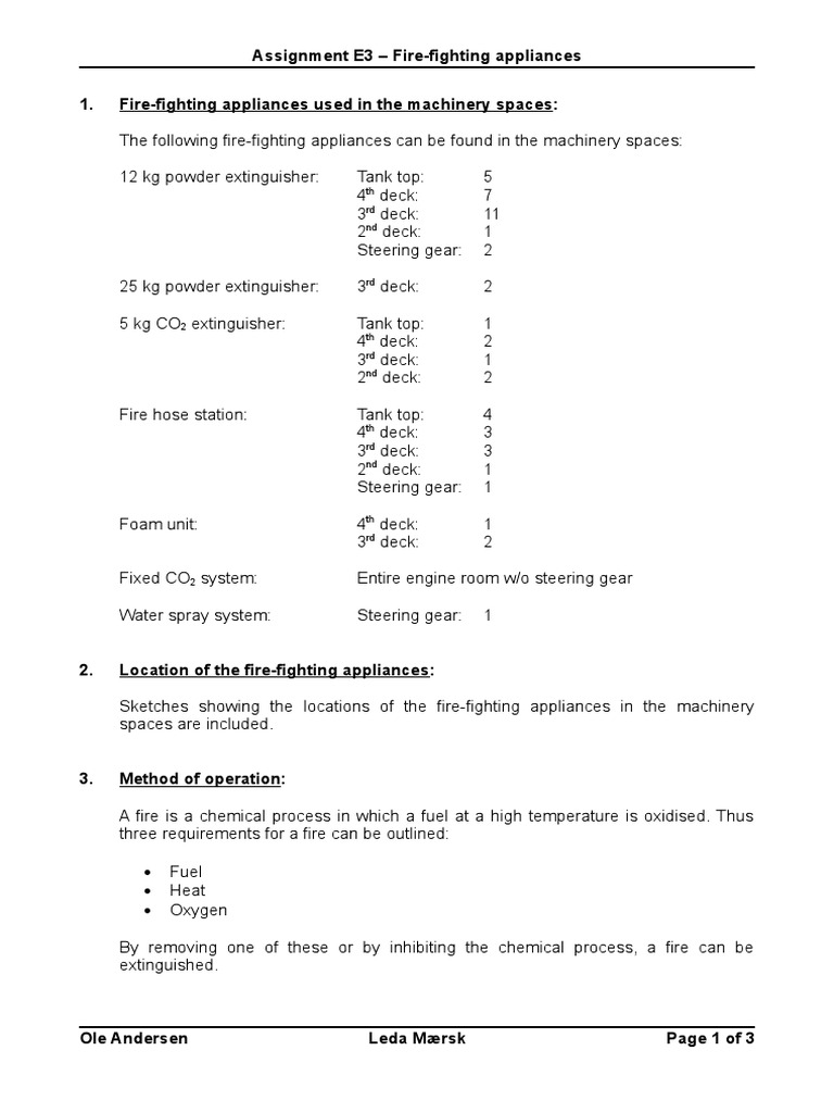 E3 - Fire-Fighting Appliances | PDF | Firefighting | Carbon Dioxide