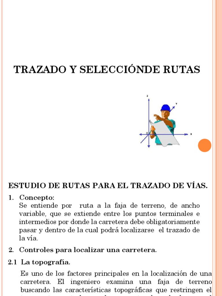 Trazado y Seleccion de Rutas - Linea Degradiente | PDF | La carretera ...