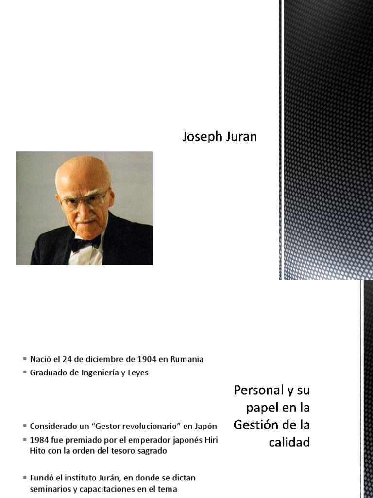 Joseph Juran | PDF | Benchmarking | Calidad (comercial)