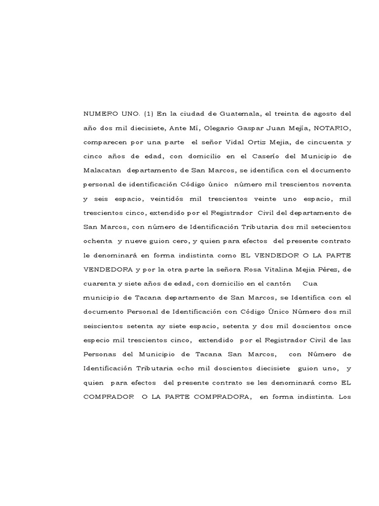 Escritura Pública Primer Testimonio | Impuestos | Ley común Escritura Pública Primer Testimonio | Impuestos | Ley común
