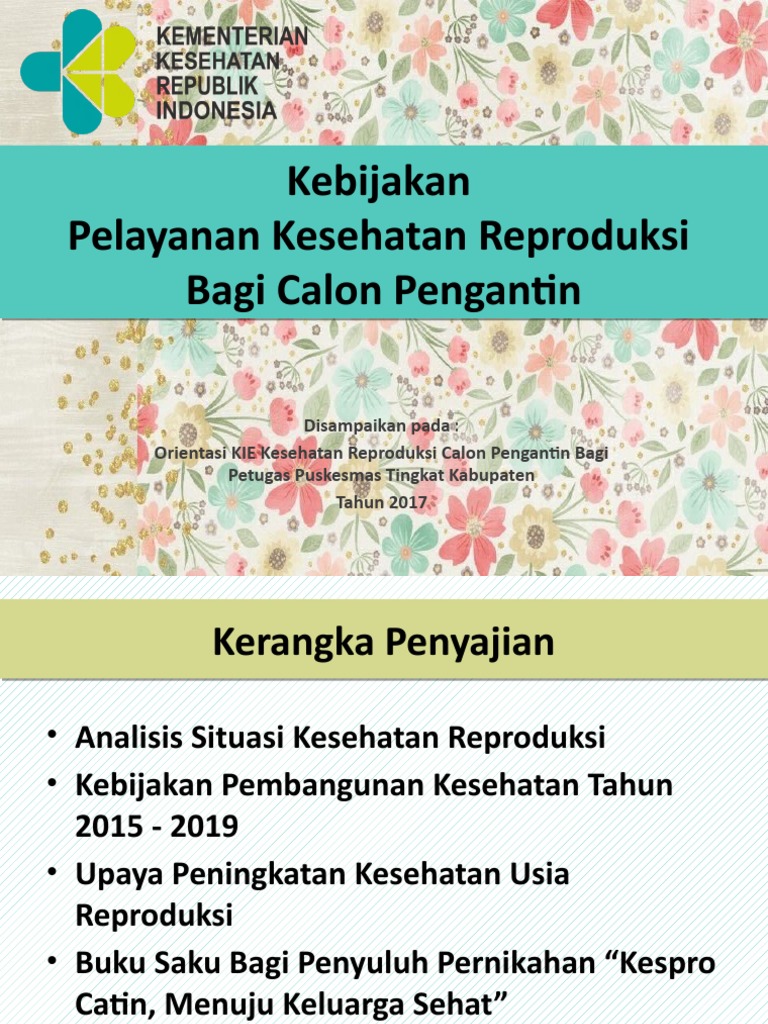 Kebijakan Pelayanan Kespro Catin | PDF