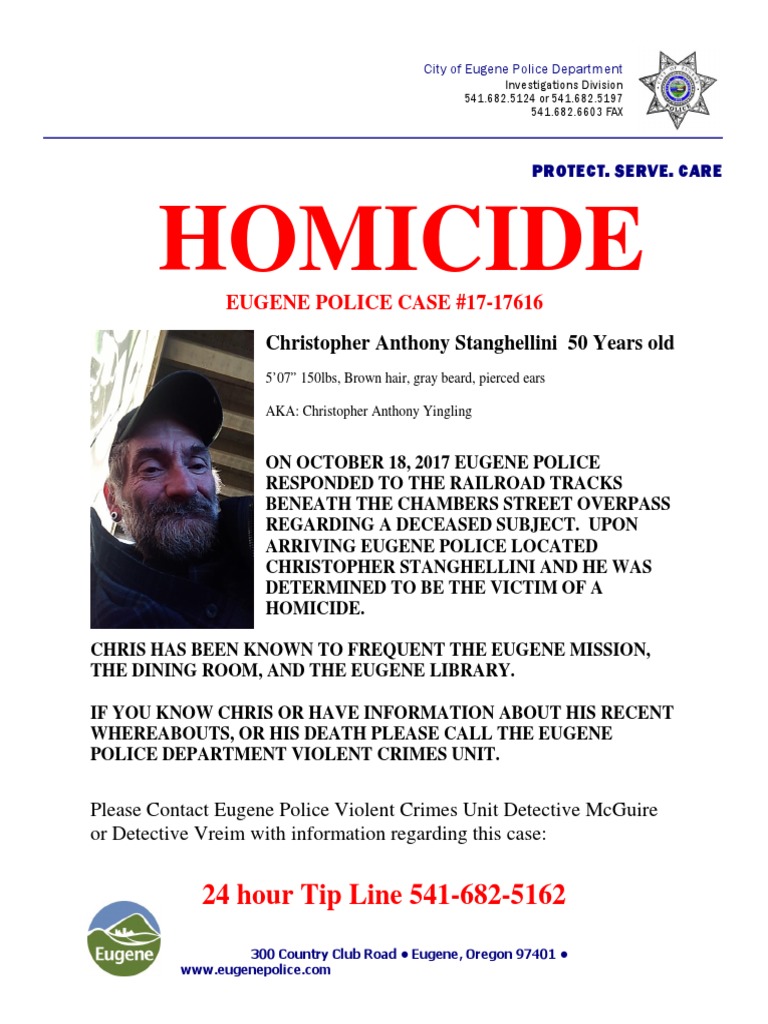 Homicide Investigation: Chris Stanghellini | PDF