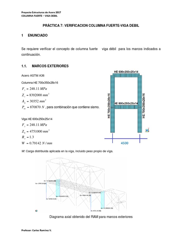 Práctica Columna Fuerte Viga Débil | PDF | Materiales | Ingeniería de ...