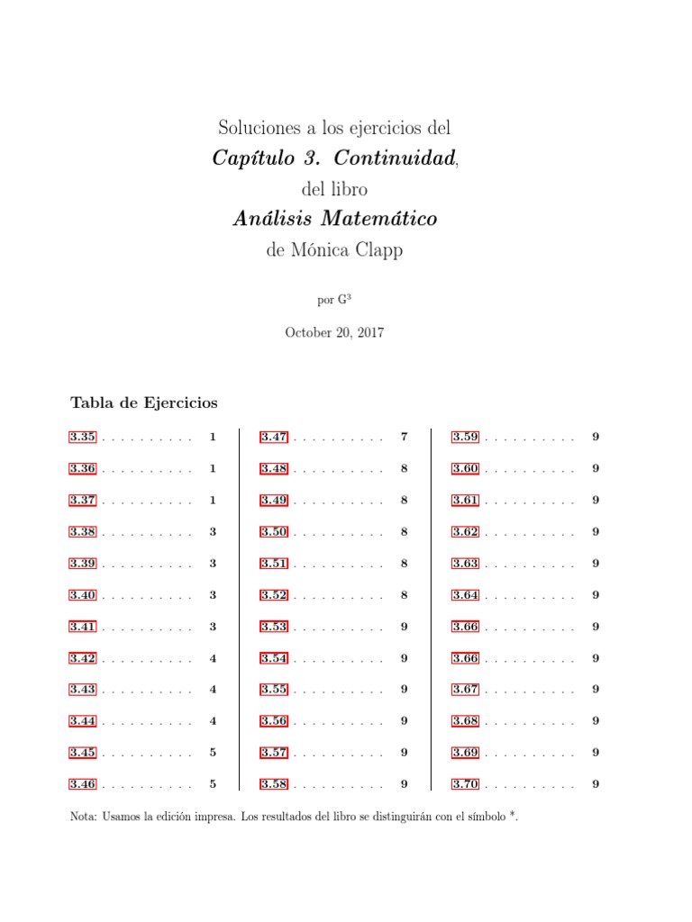 Soluciones Capitulo 3, Analisis de Monica Clapp | PDF | Función ...
